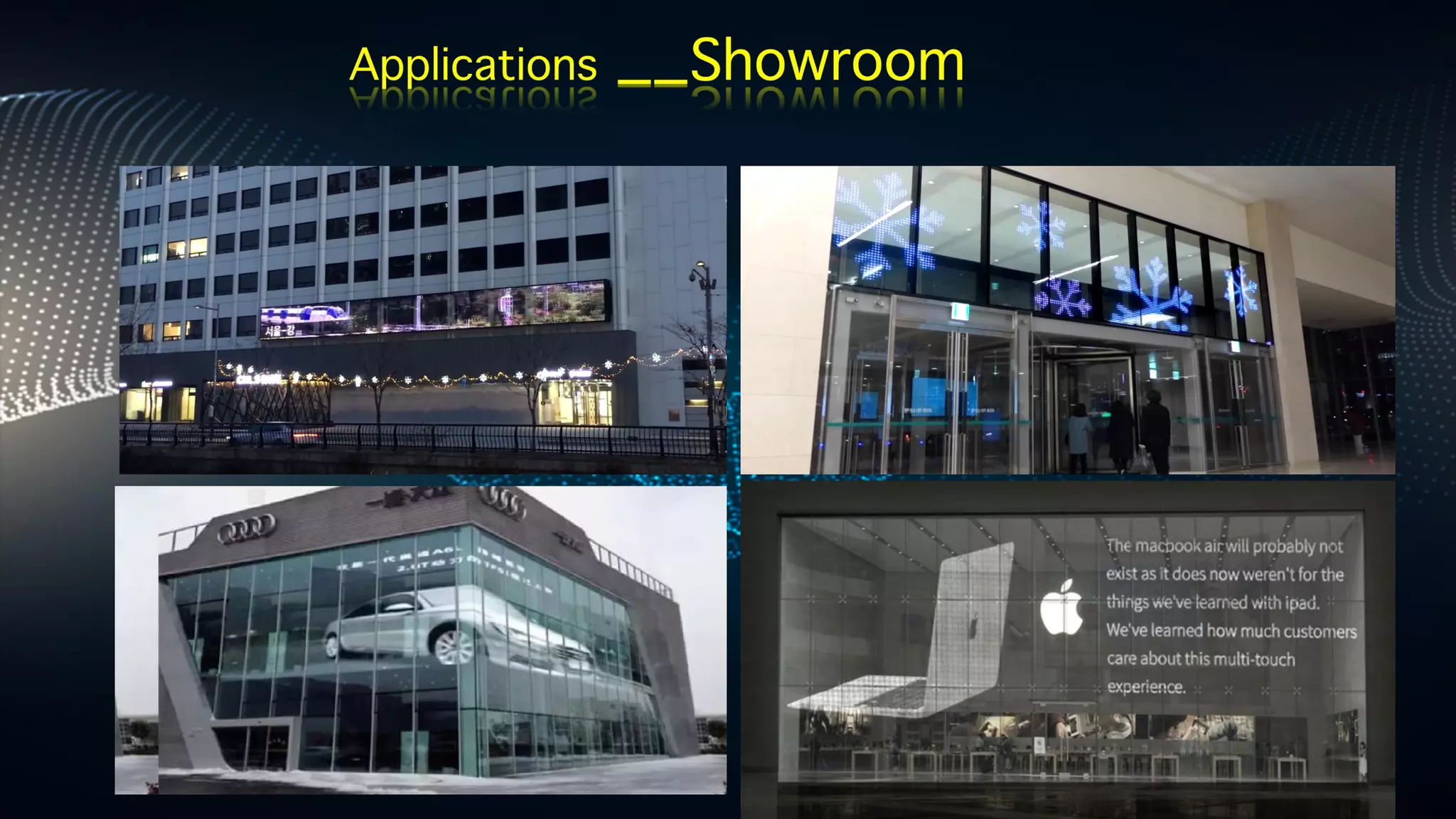 TEC Stickit series film led media displays features, soft, invisible ...