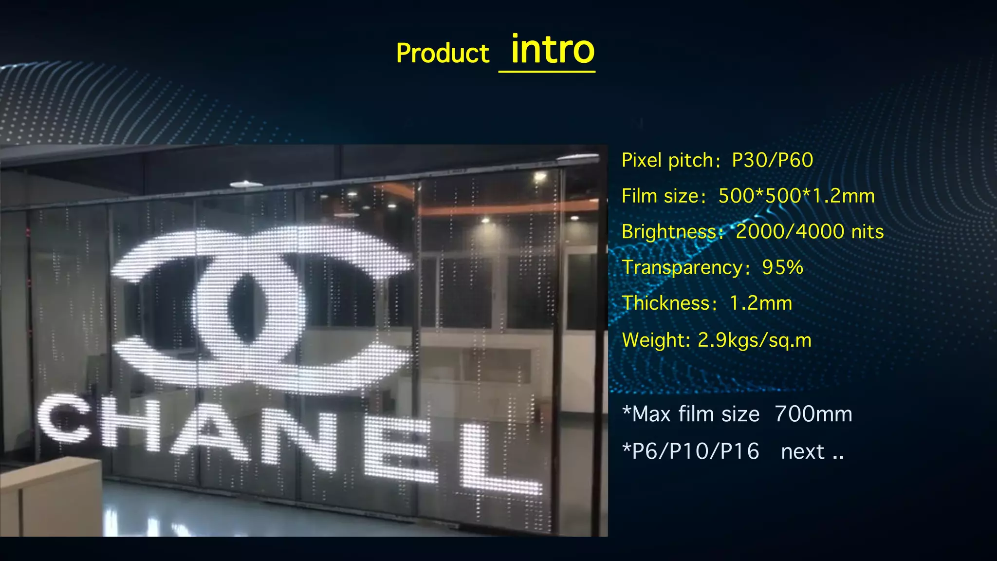 TEC Stickit series film led media displays features, soft, invisible ...