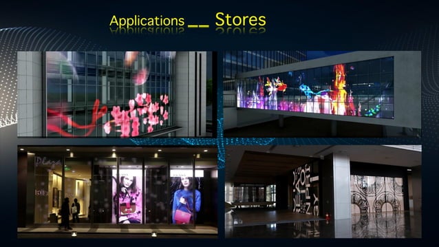 TEC Stickit series film led media displays features, soft, invisible ...