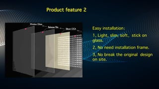 TEC Stickit series film led media displays features, soft, invisible ...