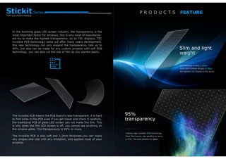 Tec stickit series transparent film glass self-adhesive led screen v2.0 ...