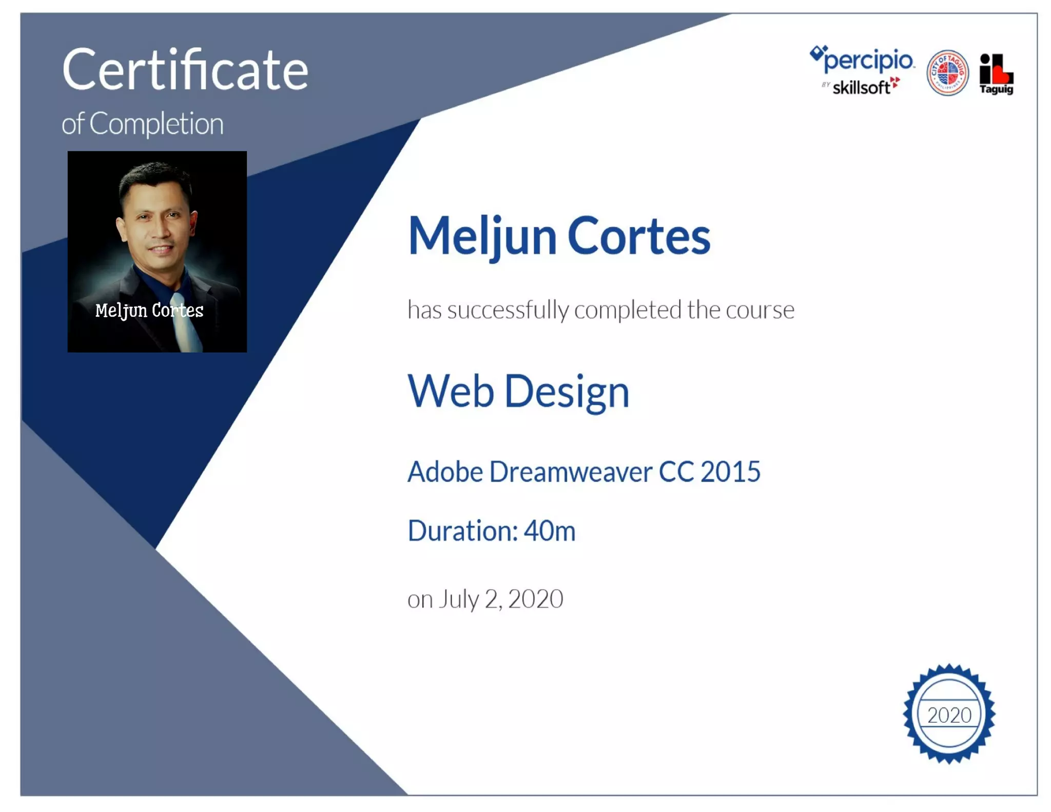 MELJUN CORTES Tectoc certificate_digital_arts_web_design | PPT