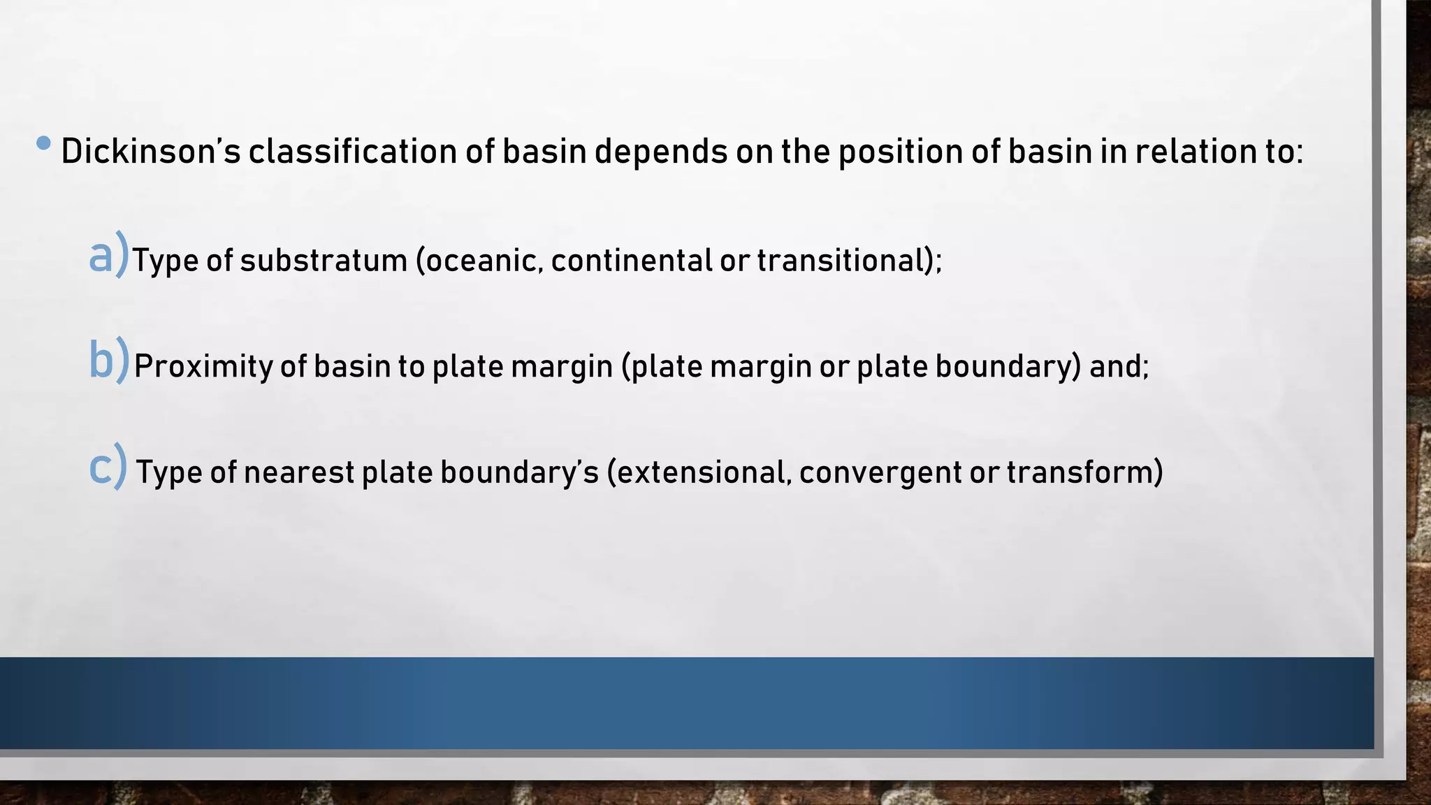 Tectonic Basin Classification | PPTX