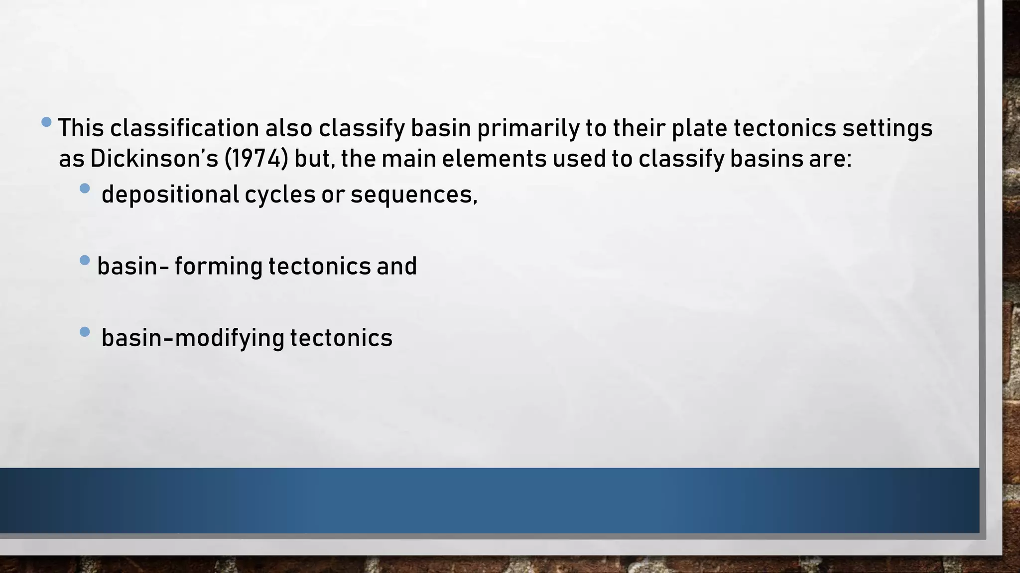 Tectonic Basin Classification | PPTX