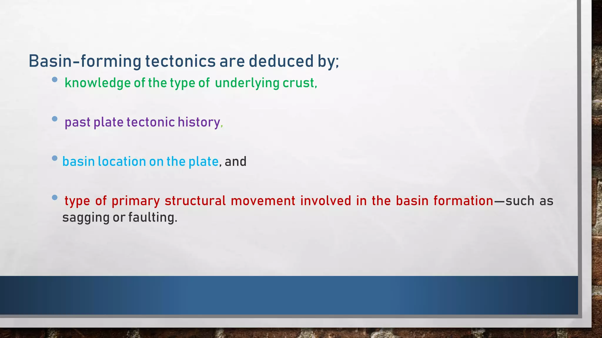 Tectonic Basin Classification | PPTX
