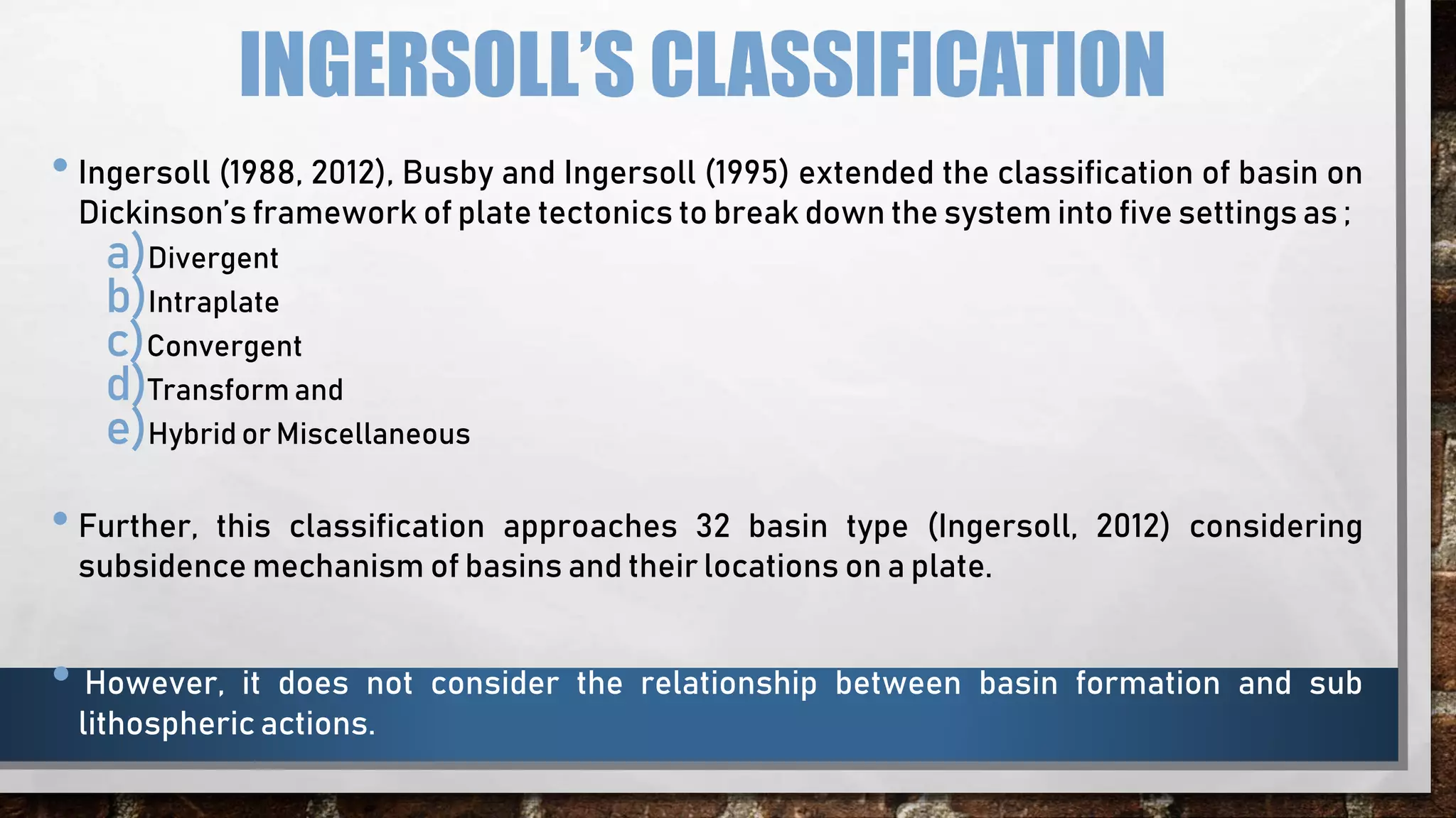 Tectonic Basin Classification | PPTX