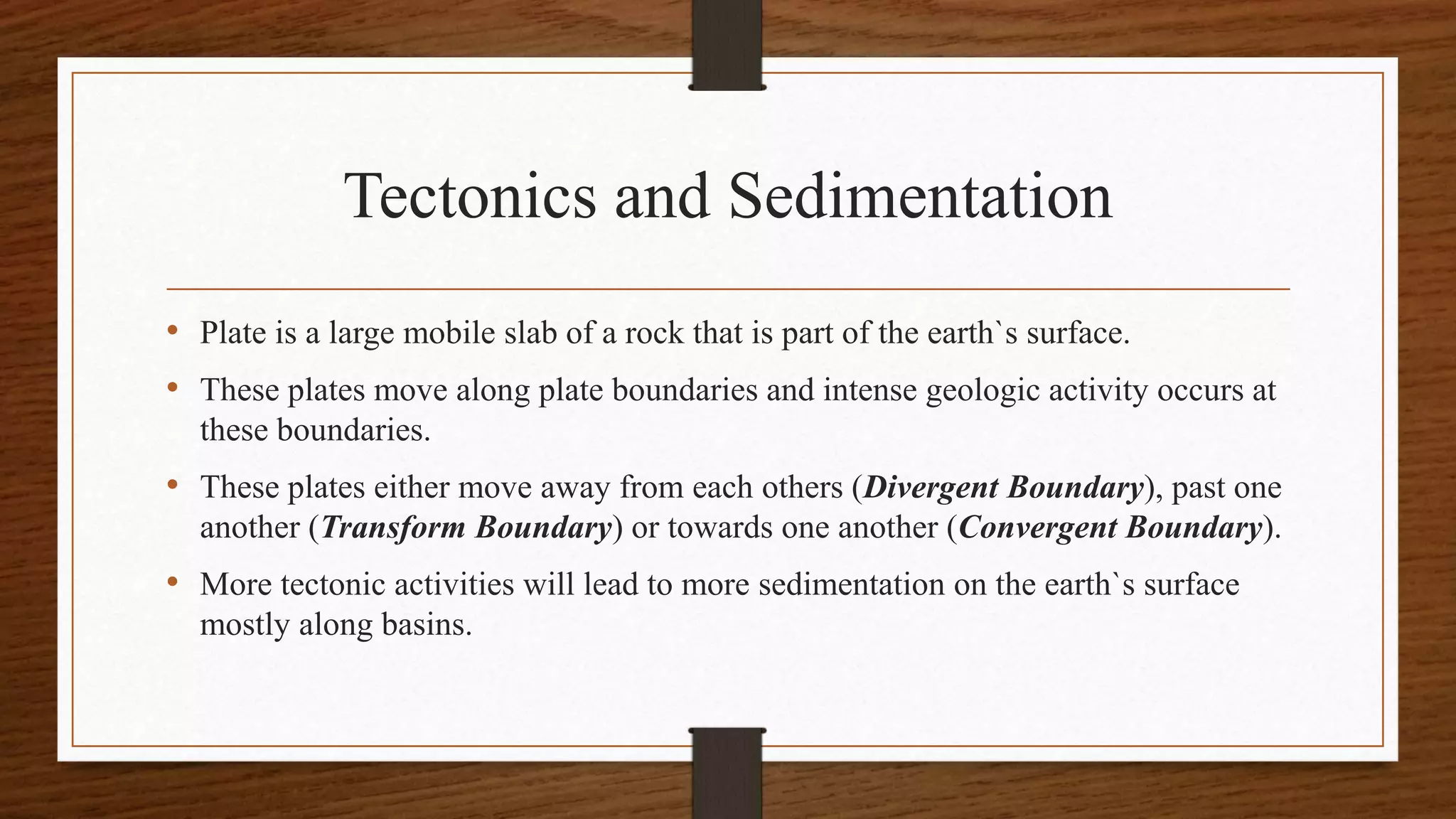 Tectonic control of sediments | PPTX