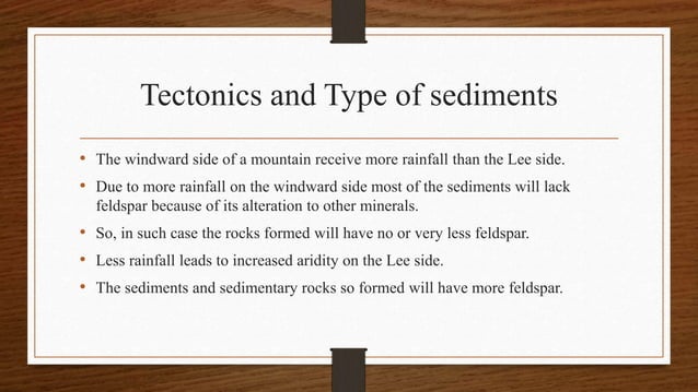 Tectonic control of sediments | PPTX | Geography | Science