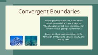 Tectonic Plates Science Educational Presentation in Green and Brown ...