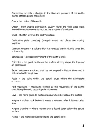 Tectonics and volcanoes pack | PDF