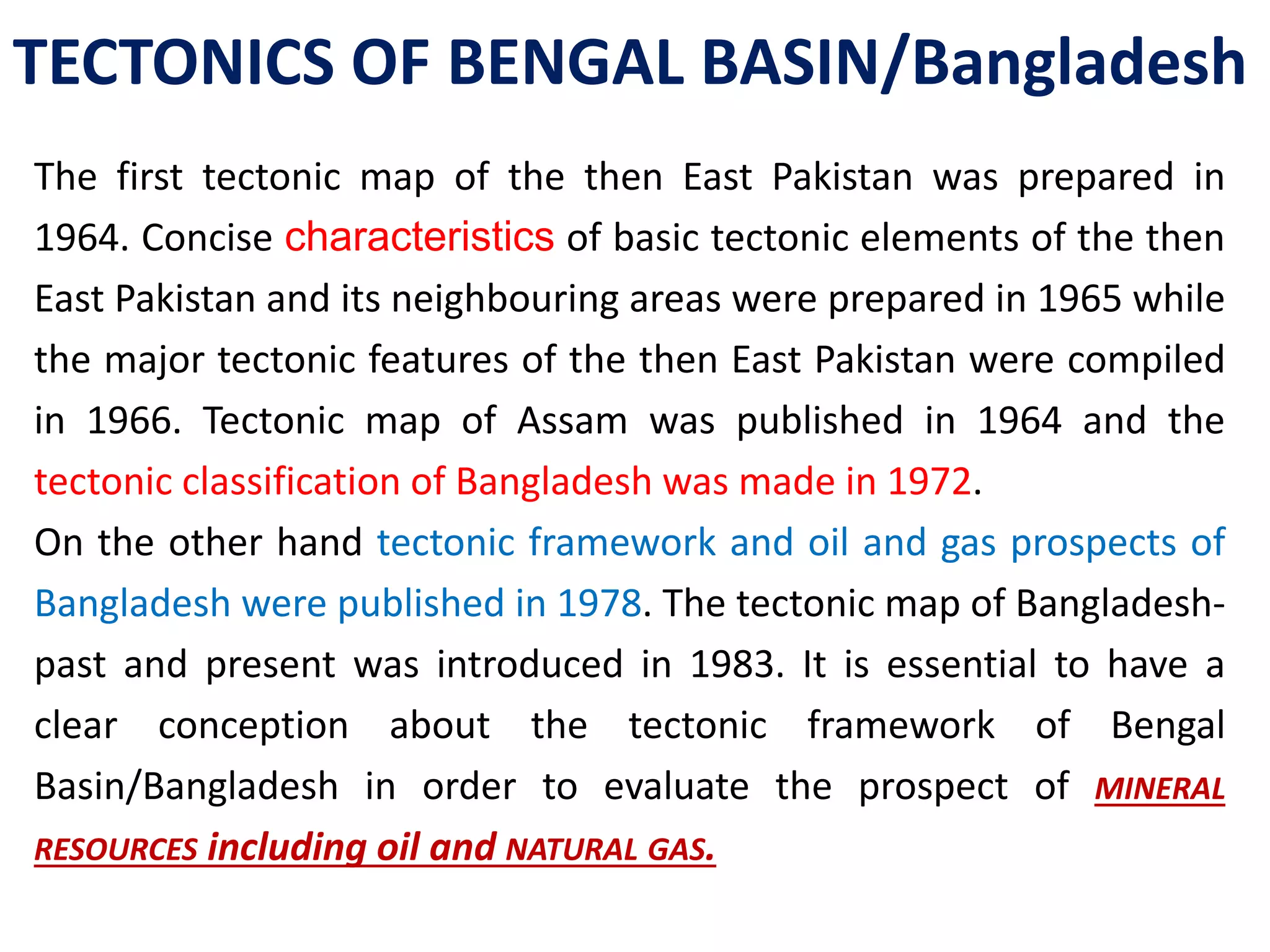 Tectonics of bengal basin or Bangladesh | PPTX