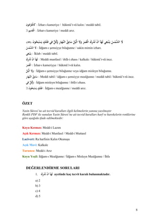 Tecvid tahlilleri yasin suresi - horozz.net