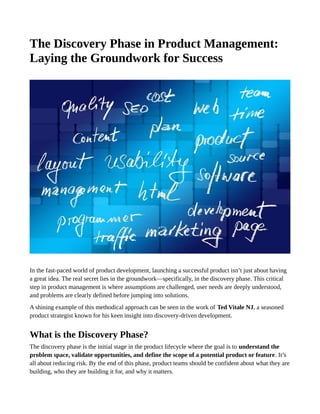 The Discovery Phase in Product Management: Laying the Groundwork for Success | PDF
