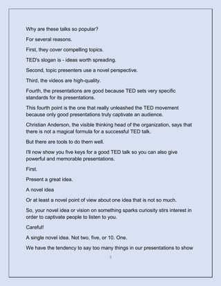 Tips for the Office TED Presentation - Spanish-English Translation ...