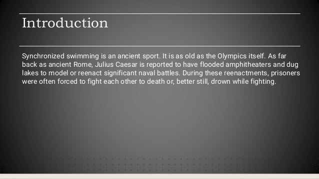 The History of Synchronized Swimming | PPTX