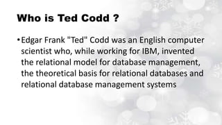 Ted codd | PPT
