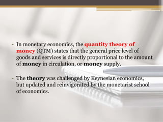 Quantity Theory of Money | PPT