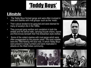 Teddy boys. pptx | PPTX | Classic Rock | Rock Music