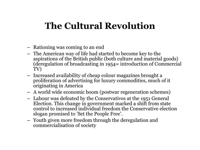 Past Representations and the Cultural Revolution | PPT