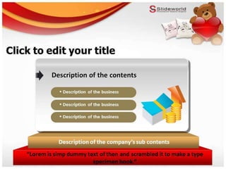 Teddy Powerpoint Template - Slideworld | PPT