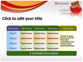 Teddy Powerpoint Template - Slideworld | PPT