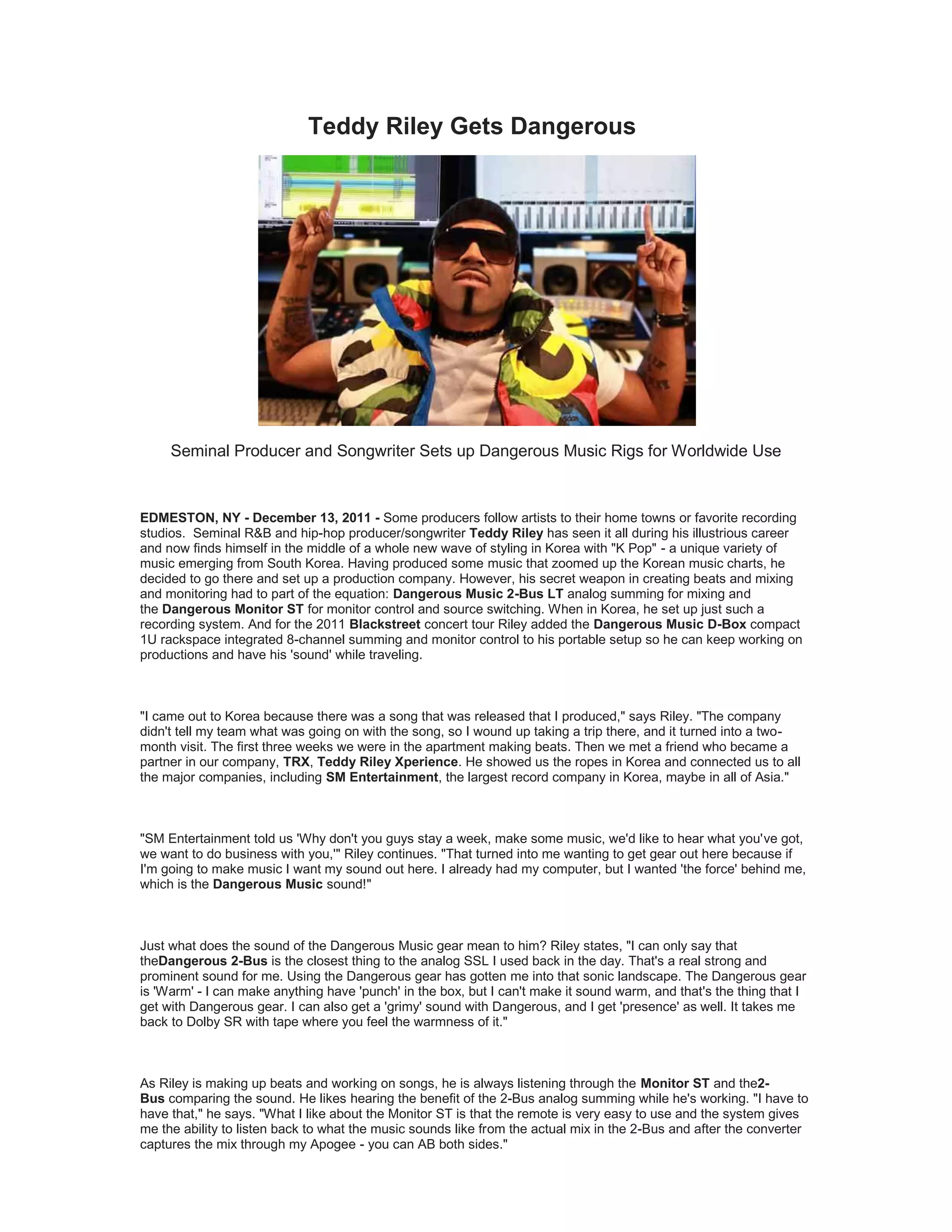 Teddy Riley Gets Dangerous | DOCX