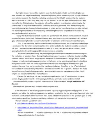 Collaborative Lesson Plan 2011 | DOCX | Internet for Beginners | Internet