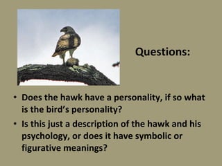Ted Hughes, Hawk Roosting | PPT
