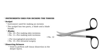 ted instruments of omfs.pptx for dental students | PPTX