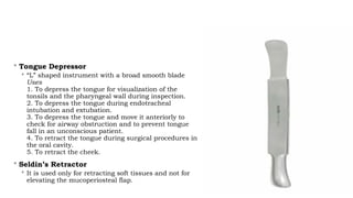 ted instruments of omfs.pptx for dental students | PPTX