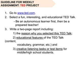 Teacher Training in a Blended Listening Course | PPTX