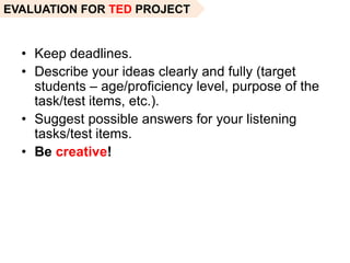 Teacher Training in a Blended Listening Course | PPTX