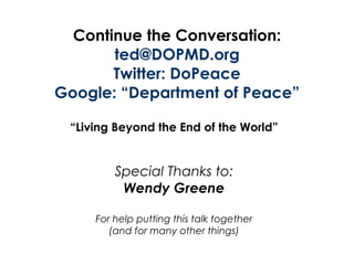 Living Beyond the End of the World | PPT