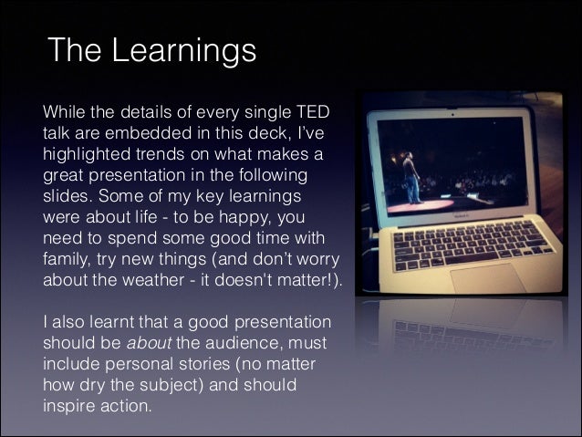 TEDspirations - Lessons from 42 most popular TED talks