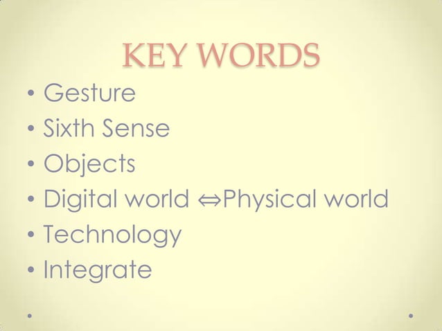 Ted talk:sixth sense | PPT