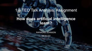 TEDTALK1 Analysis PowerPoint Presentation(1).pptx