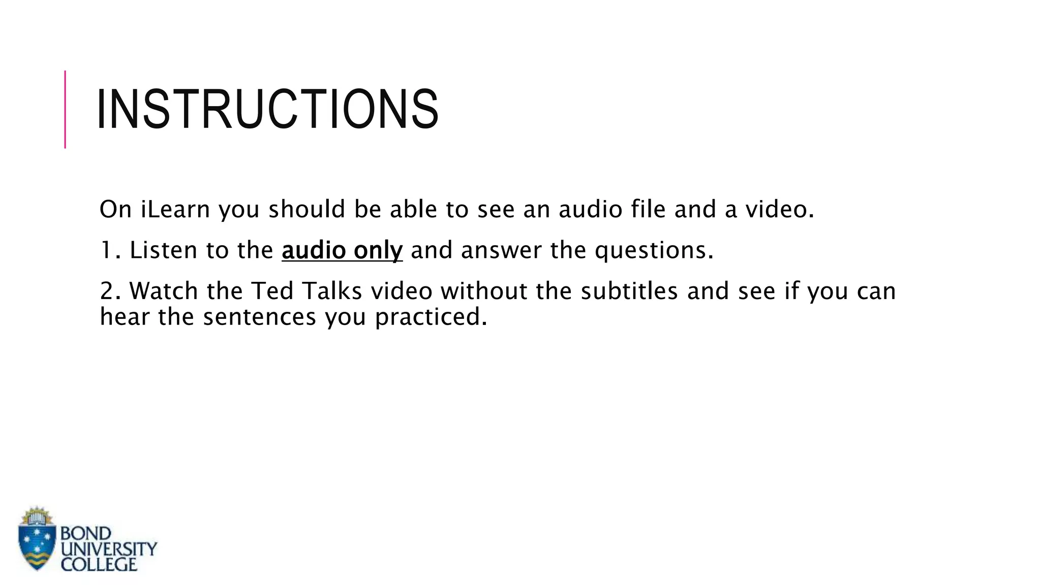 Ted talk listening questions english lab | PPT