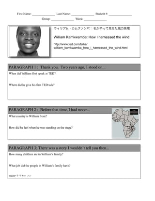 Ted william kamkwamba windmill | PDF | Education