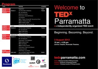 TEDxParramatta Program | PPT