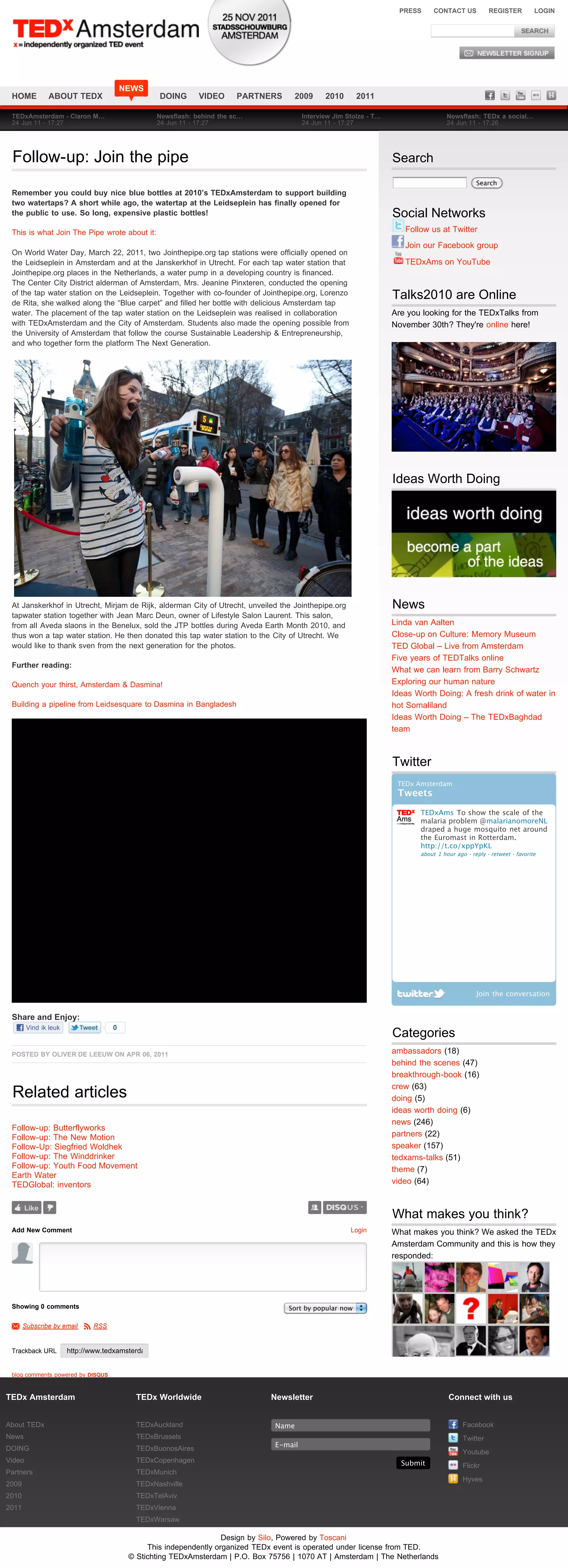 TEDxAmsterdam - follow-up- join the pipe | PDF