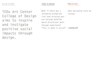 TEDx Design Approach | PDF