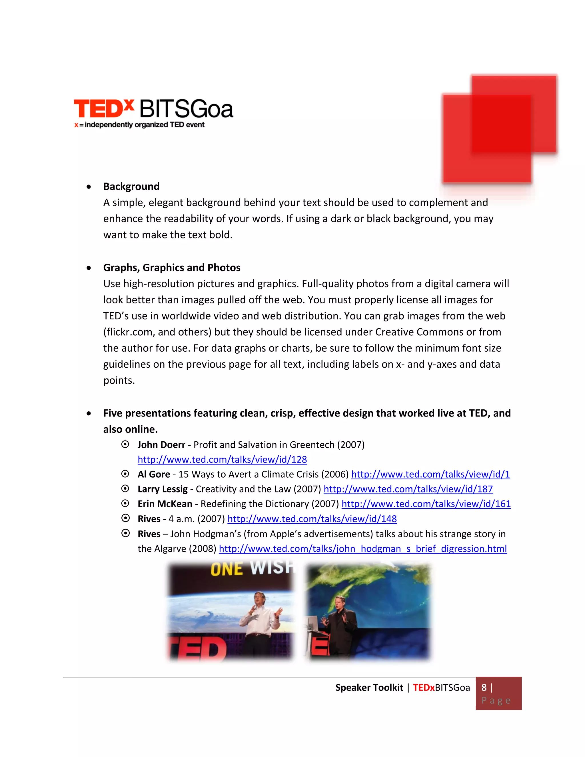 Tedxbitsgoa Speaker Toolkit Pdf Social Networking Internet