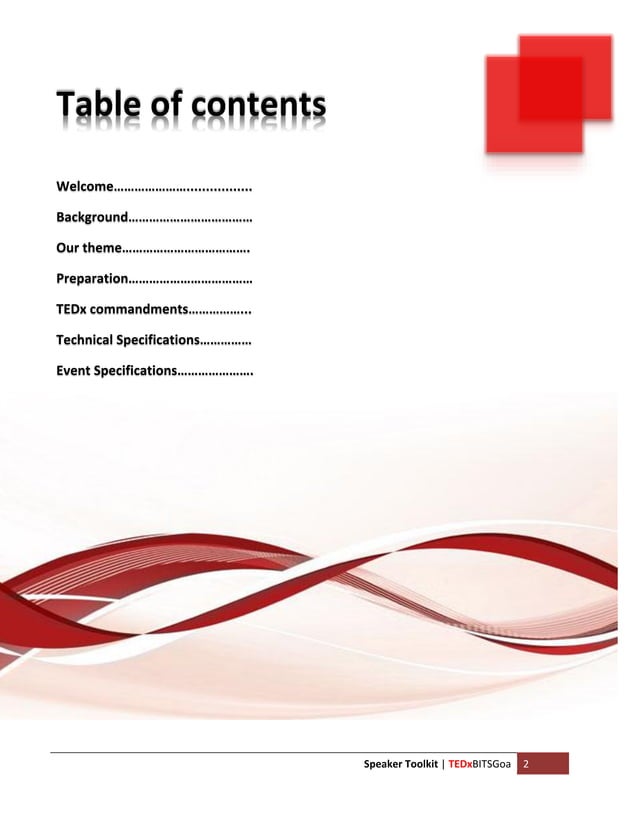 Tedxbitsgoa Speaker Toolkit Pdf Social Networking Internet