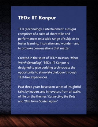 TEDx iit kanpur 2014 brochure | PDF