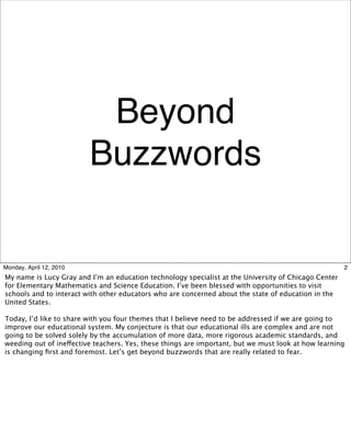 Beyond Buzzwords | PDF