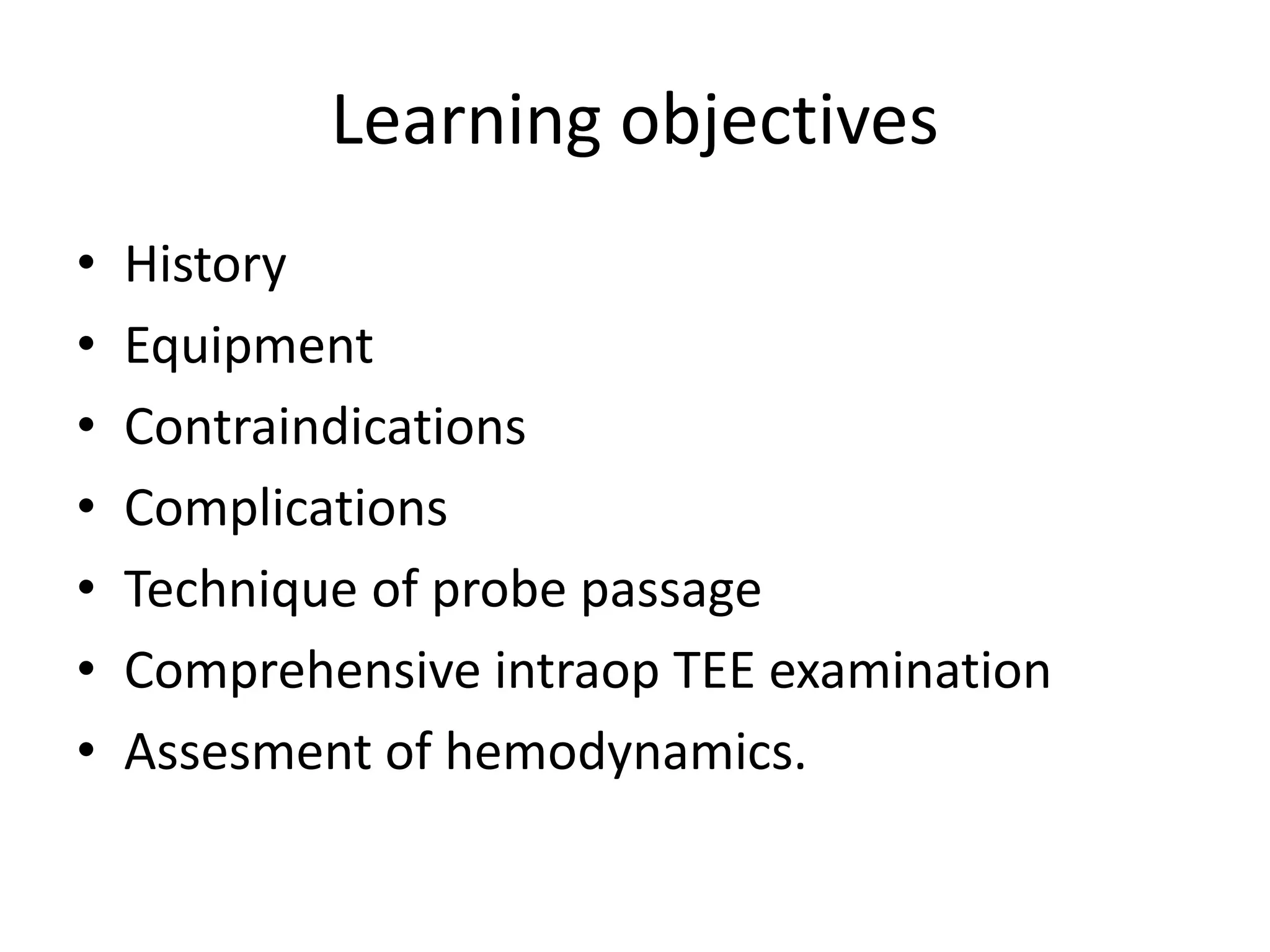 Transesophageal Echocardiography(TEE) | PPTX