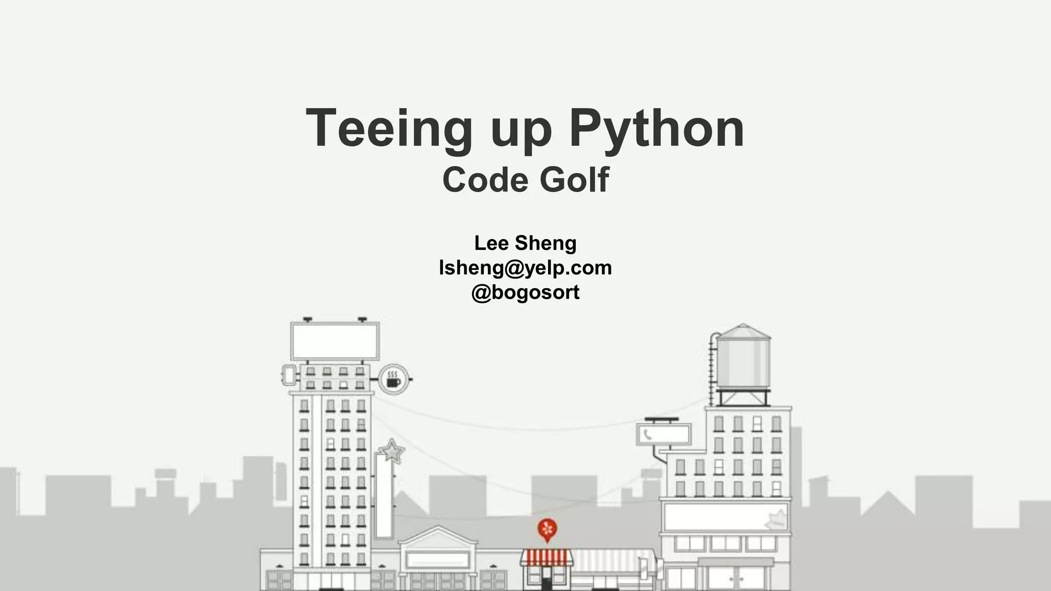 Teeing Up Python - Code Golf | PPT
