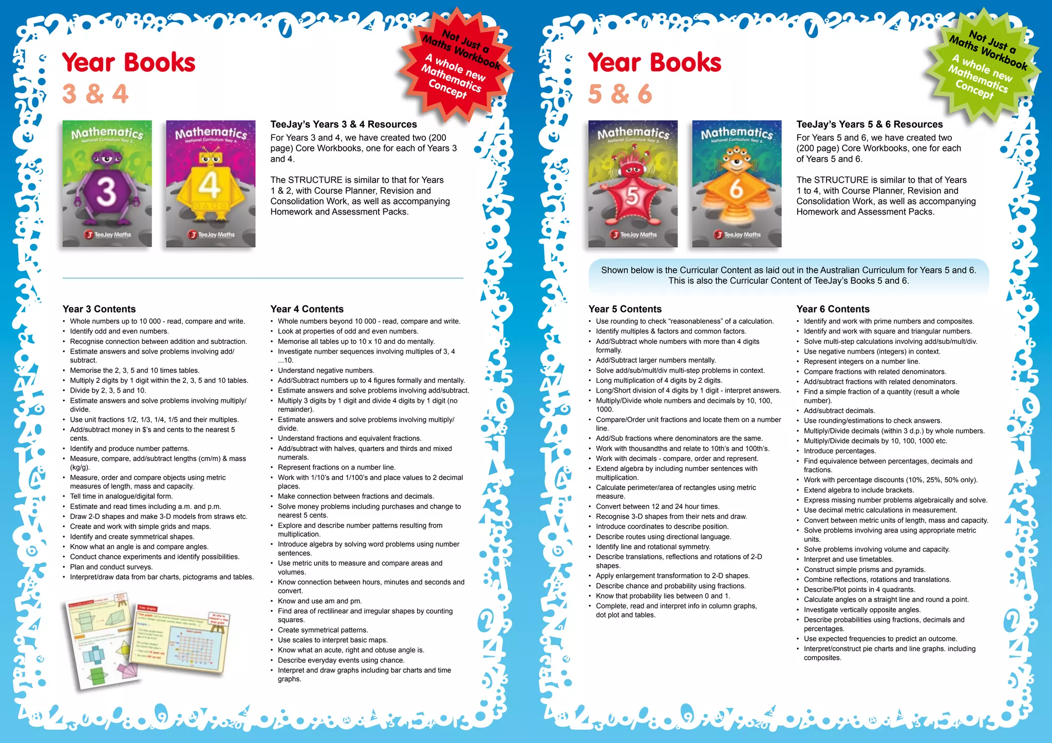 Teejay Maths - Book Content Summary | PDF