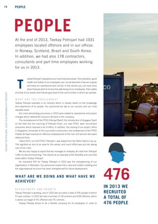 Teekay Petrojarl Sustainability Report 2013 | PDF