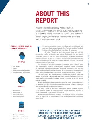 Teekay Petrojarl Sustainability Report 2013 | PDF